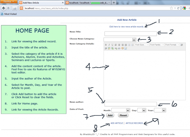 Adding An Article Using Wysiwyg Text Editor With Php And Mysql Sourcecodester 6118