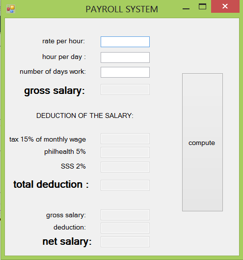 Simple Payroll System Sourcecodester