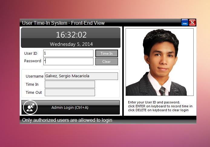 User Time Log System Using Vbnet And Ms Access Database With Source Code Sourcecodester