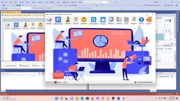 College Attendance System (CAS) in VB.NET and MSSQL Free Source Code ...