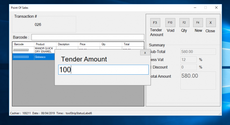 Pos In C And Sql Server Free Source Code Sourcecodester