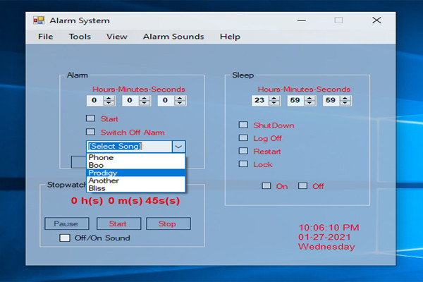 Alarm System In Vbnet With Full Source Code Sourcecodester