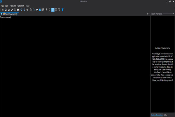 Notepad In With Full Source Code Sourcecodester