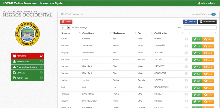Members Information System Using Php Data Object Pdo Sourcecodester