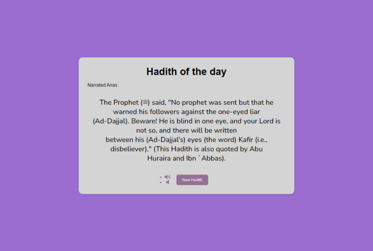 Hadith App Using Html Css Javascript With Source Code Sourcecodester