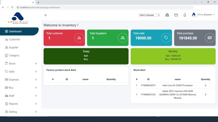 Free And Open Source Inventory Management System Php Source Code Sourcecodester
