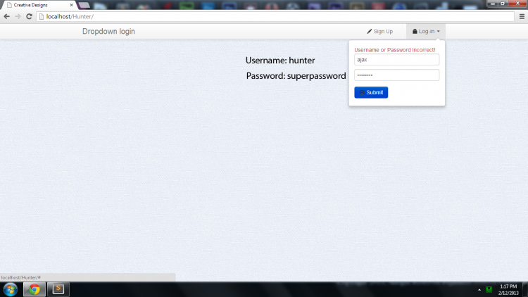 Dropdown login using ajax | SourceCodester Dropdown login using ajax | SourceCodester