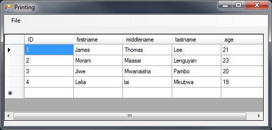 Printing Datagridview Items Free Source Code Projects And Tutorials