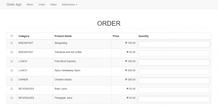 Simple Ordering System Using Php Mysqli With Source Code Sourcecodester
