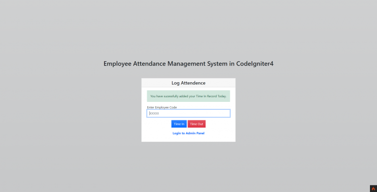 Simple Attendance System In Php Using Codeigniter 4 Source Code Sourcecodester