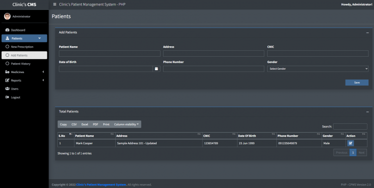Clinic S Patient Management System In Php Pdo Free Source Code Sourcecodester