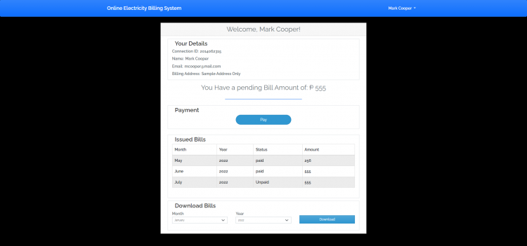 Simple Electric Billing Management System In Php Using Laravel 9 Free Source Code Sourcecodester