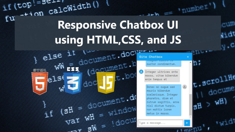Responsive Chatbox Ui Using Html Css And Javascript Source Code Sourcecodester