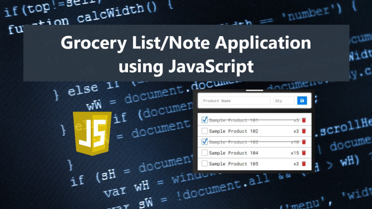 Grocery List/Note Application using JavaScript Source Code Free ... Grocery List/Note Application using JavaScript Source Code Free ...