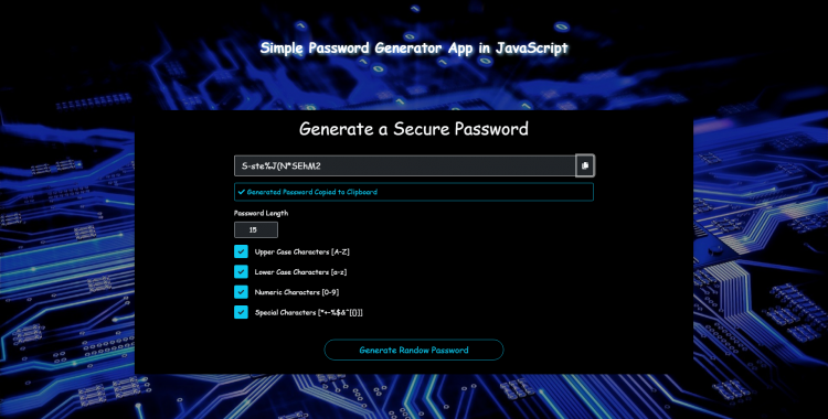 Simple Secure Password Generator Using Javascript Free Source Code Sourcecodester