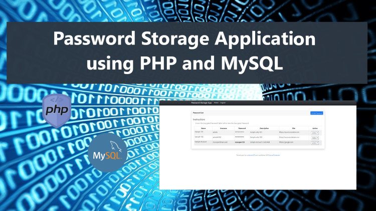 Password Storage Application In Php Oop And Mysql Free Source Code Sourcecodester