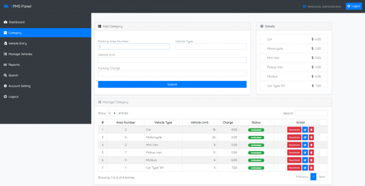 Simple Parking Management System In Php Using Codeigniter Framework Free Source Code