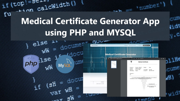 Medical Certificate Generator App Using Php And Mysql Free Source Code Sourcecodester