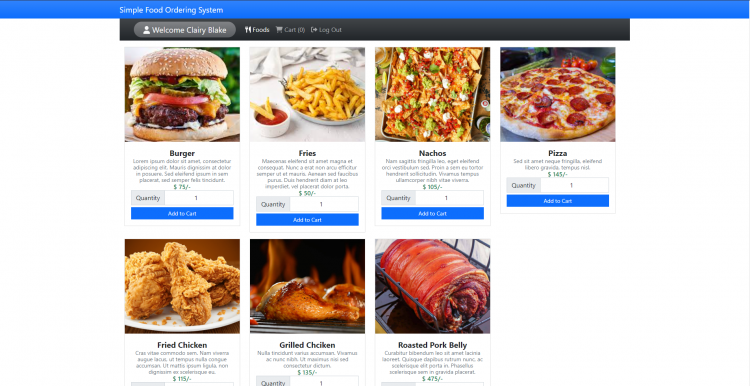 Simple Food Ordering System Client Side In Php Mysqli Free Source Code Sourcecodester