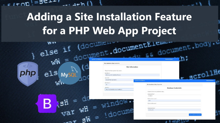 Adding a Site Installation Feature for a PHP Web App Project ... Adding a Site Installation Feature for a PHP Web App Project ...