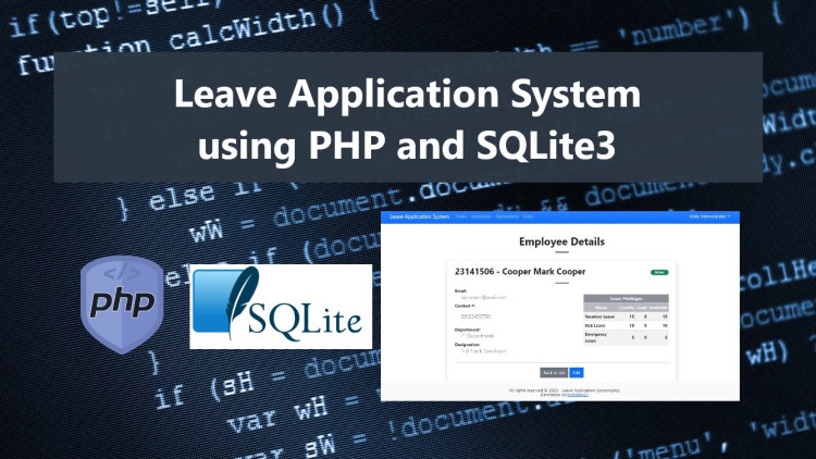 Leave Application System In Php And Sqlite3 Source Code Free Download Sourcecodester