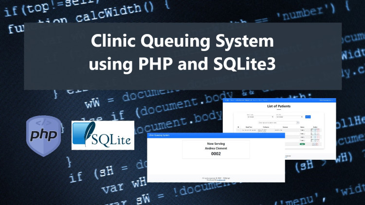 Clinic Queuing System Using Php And Sqlite3 Source Code Free Download Sourcecodester