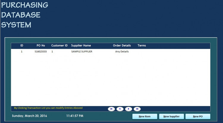 Simple Purchasing Database Free Source Code Projects