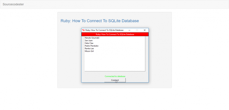 Ruby How To Connect To Sqlite Database Sourcecodester 4602