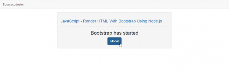 JavaScript - Render HTML With Bootstrap Using Node.js | SourceCodester JavaScript - Render HTML With Bootstrap Using Node.js | SourceCodester