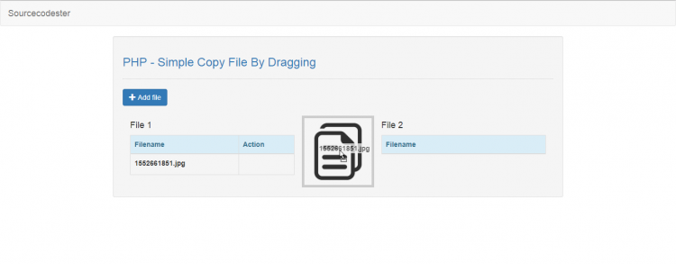 Php Simple Copy File By Dragging Sourcecodester