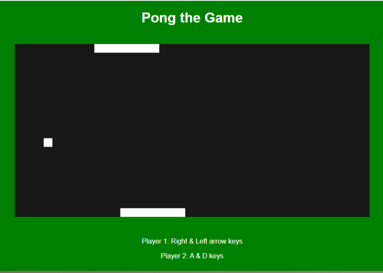 Pong the Game(Multiplayer) using jQuery in JavaScript Free Source Code ...
