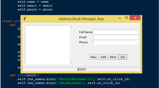 Address Book Manager App in Python with Source Code | SourceCodester Address Book Manager App in Python with Source Code | SourceCodester
