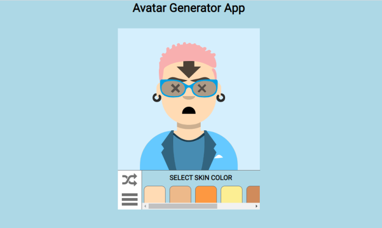 Avatar Generator App Using Hmtlandcss In Vanillajs With Source Code Sourcecodester