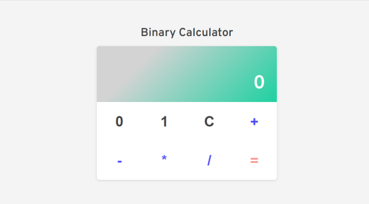 Binary Calculator Using Htmlandcss In Vanillajs With Source Code Sourcecodester