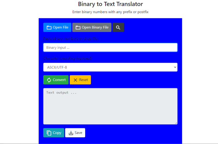 Binary To Text Converter App In Javascript With Source Code