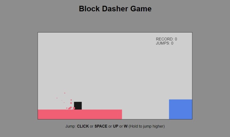 Block Dasher Game Using Hmtl And Css In Sketchjs With Source Code Sourcecodester