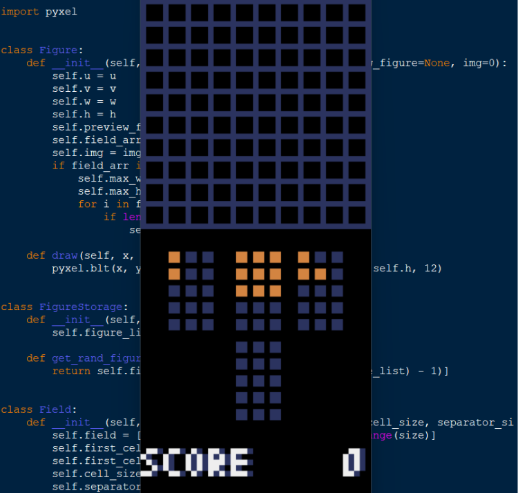 Block Puzzle Game Using Pyxel In Python With Source Code Sourcecodester