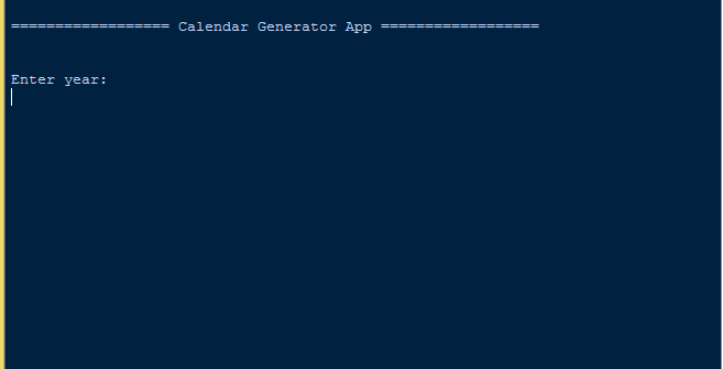 Calendar Generator App In Terminal Console Using Python With Source Code Sourcecodester