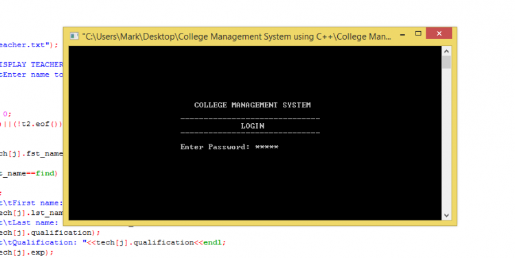 College Management System Using C With Source Code Sourcecodester