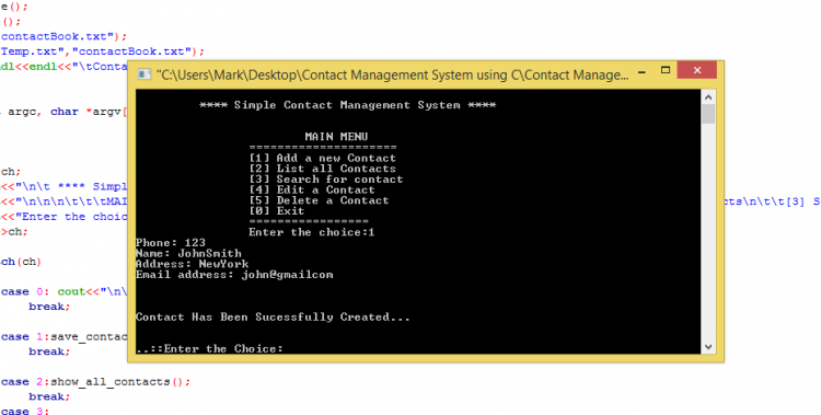 Contact Management System Using C With Source Code Free Source Code