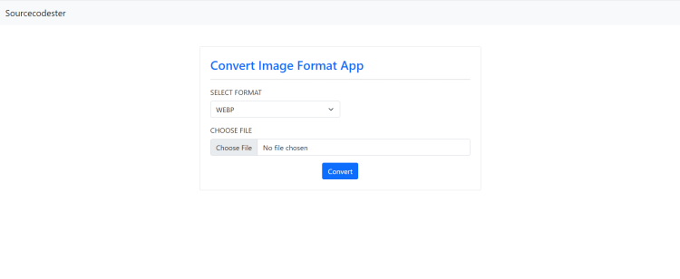Convert Image Format App Using Htmlandcss In Vanillajs With Source Code Sourcecodester