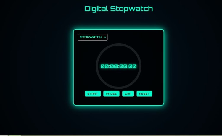 Digital Stopwatch Using HTML, CSS, and JavaScript with Source Code ...