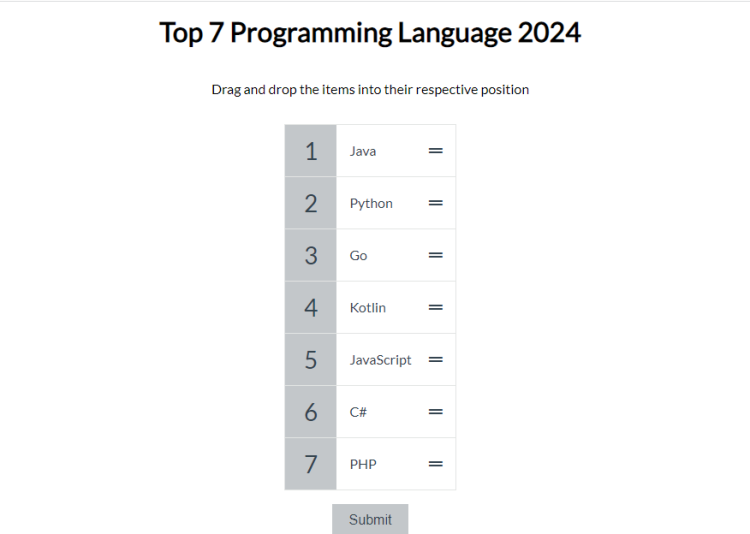 Drag And Drop Sortable List App Using Htmlandcss In Vanillajs