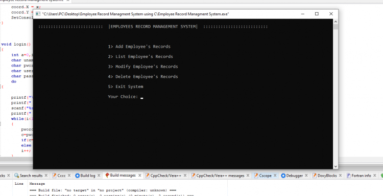 Employee Record Management System Using C With Free Source Code