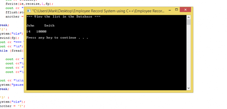 Employee Record System Using C With Source Code Sourcecodester