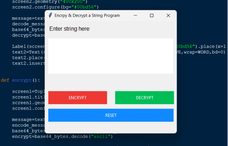 Encrypt And Decrypt A String Program In Python With Source Code Sourcecodester