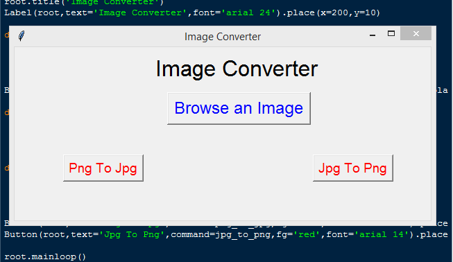 Image Converter Using Tkinter In Python With Source Code Sourcecodester