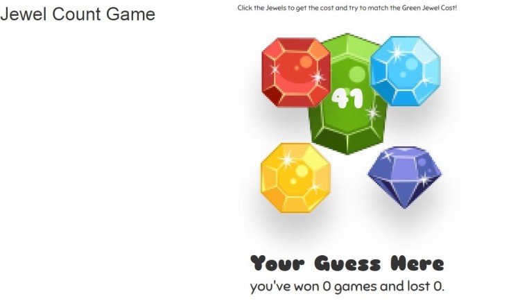 Jewel Count Game Using Html And Css In Vanillajs With Source Code Sourcecodester