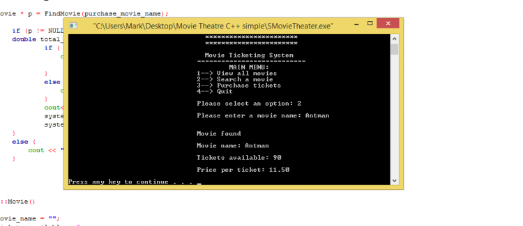 Movie Ticketing System Using C With Source Code Sourcecodester 8620