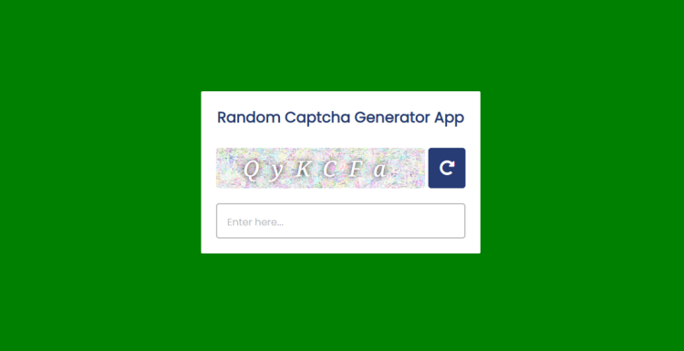Random Captcha Generator App in VanillaJS with Source Code | SourceCodester Random Captcha Generator App in VanillaJS with Source Code | SourceCodester